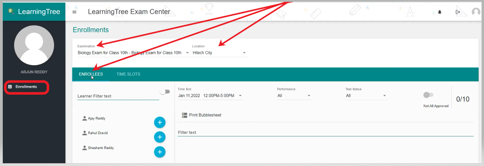 How do I Assign the Enrollees/Students to Exam – LearningTree